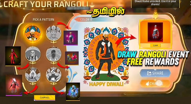Free Fire Diwali Rangoli Event 2025 – All Rewards - Examveda
